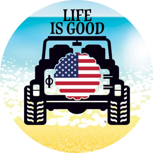 Beach Jeep-Accent Magnet - Custom Decor