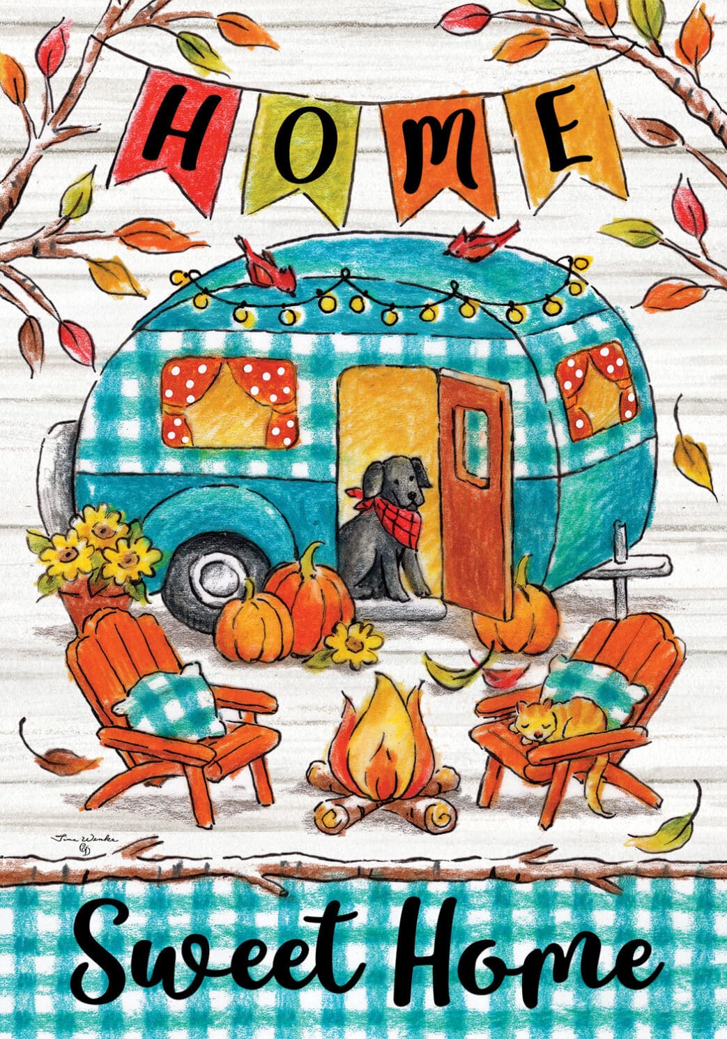 Fall Camper-Flag - Custom Decor