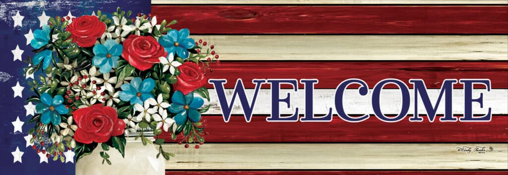Flag Floral-Signature Sign - Custom Decor