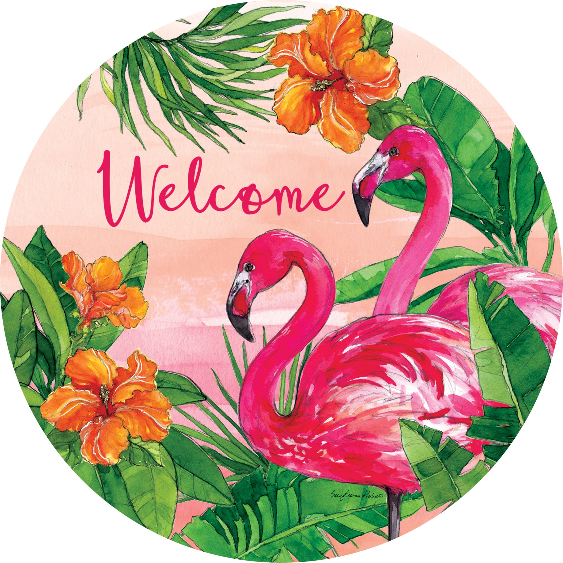 Flamingo Sunset-Stepping Stone - Custom Decor