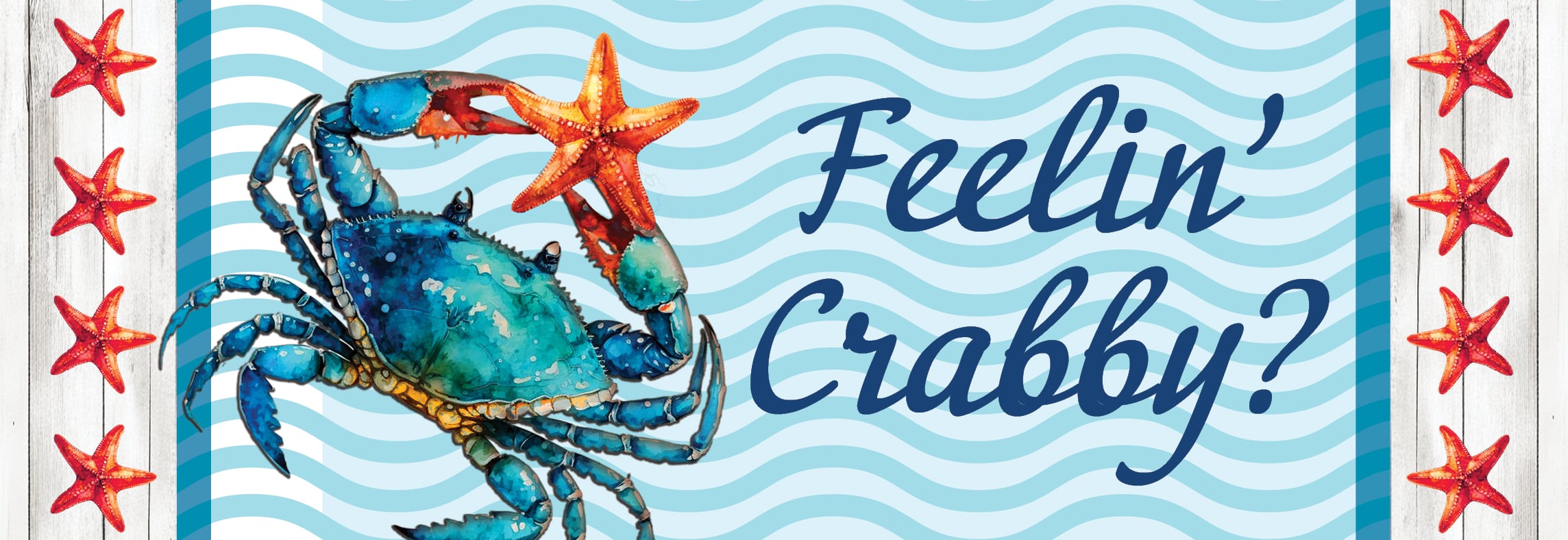 Signature Sign-Blue Crab and Anchor - Custom Decor