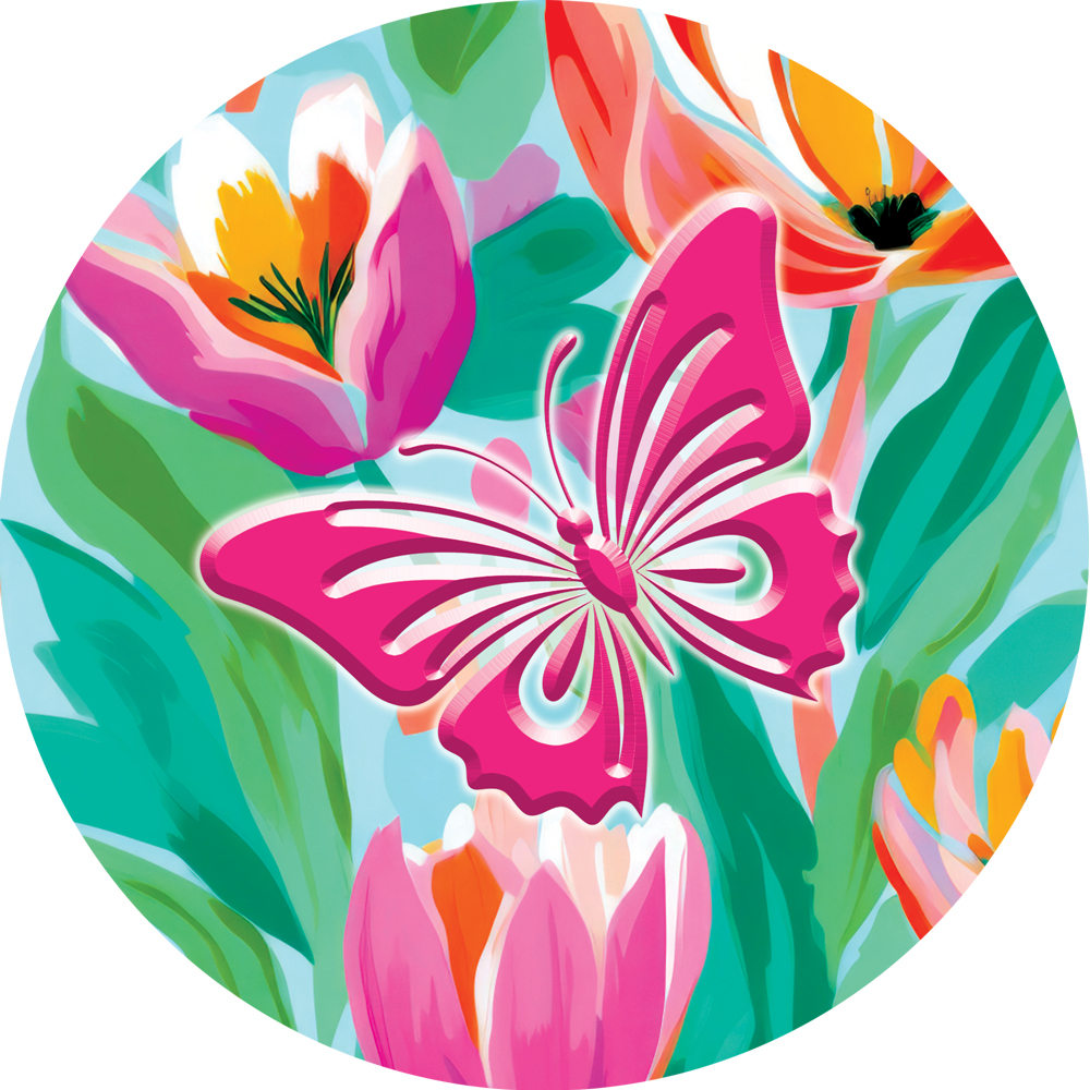 Vibrant Flowers-Stepping Stone - Custom Decor