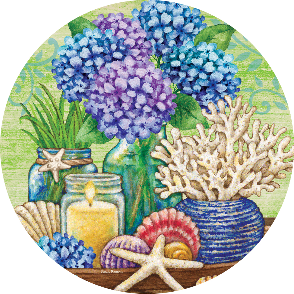 Hydrangeas Still Life-Stepping Stone - Custom Decor