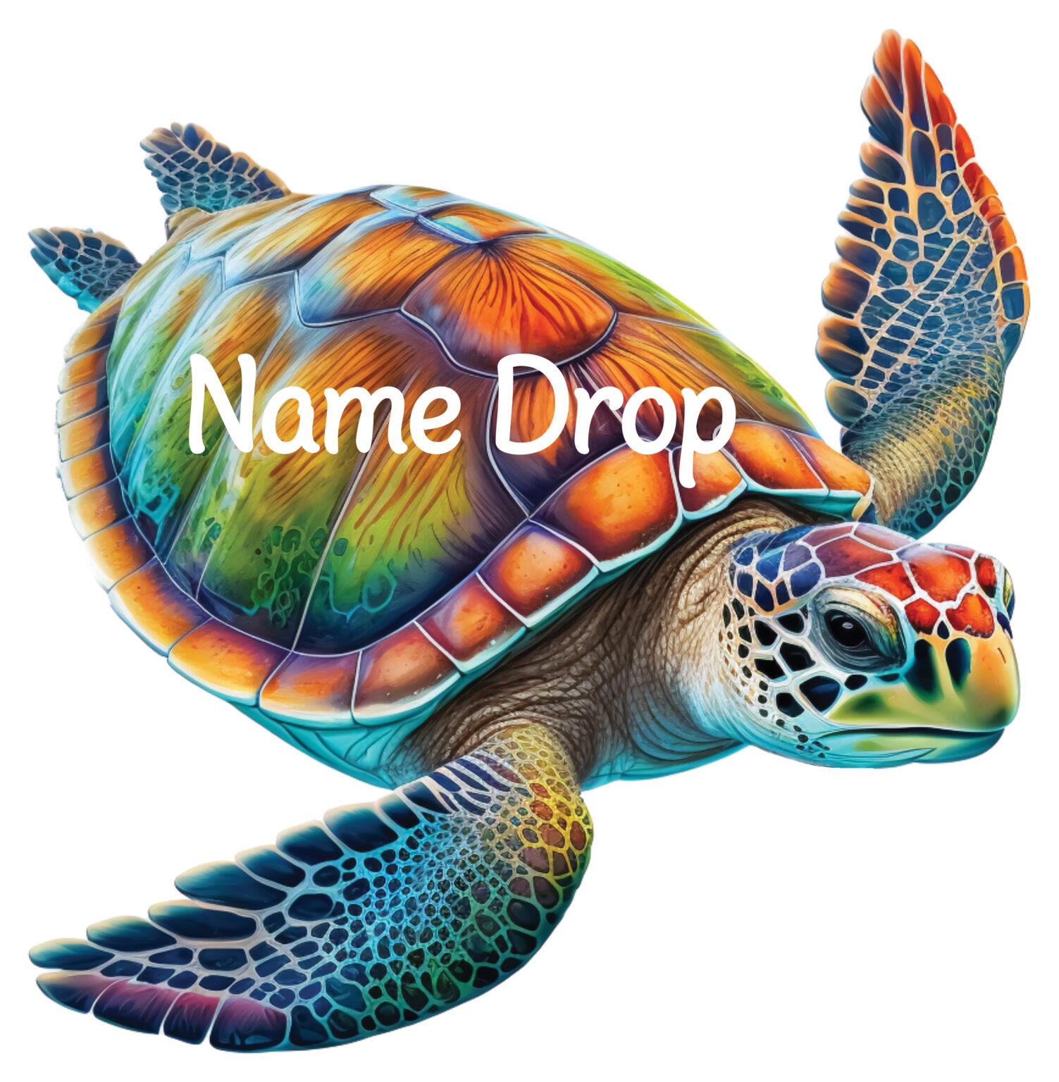 Sticker-ND-Sailing Turtle - Custom Decor